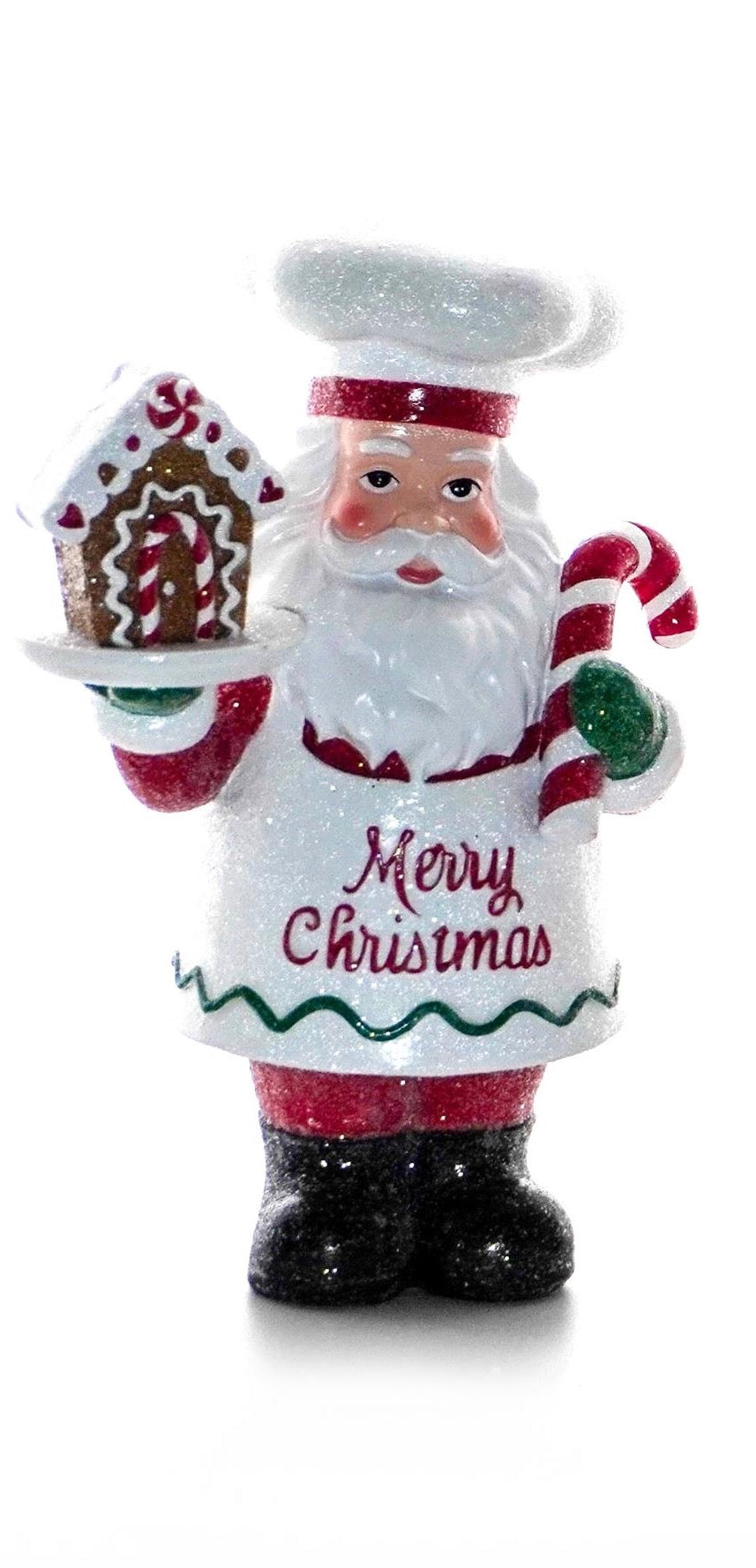 Chef Santa with Gingerbread House Figurine | The Christmas Cracker