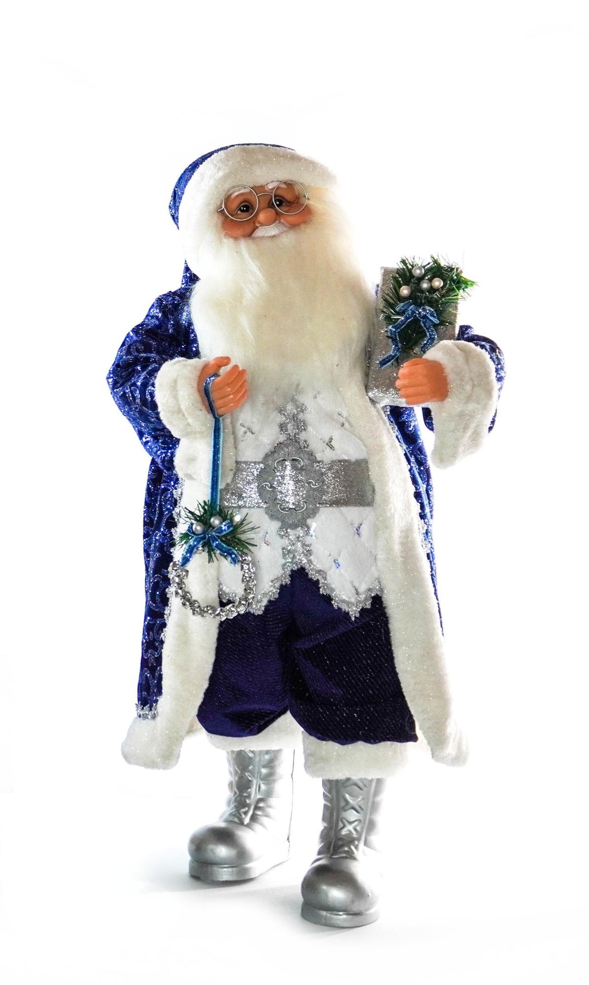 Royal Blue and Silver Santa Claus | The Christmas Cracker